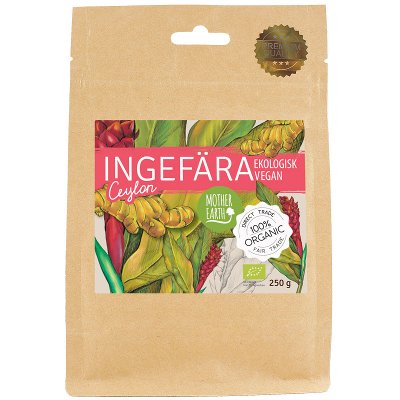 Mother Earth Ekologiskt Ingefära pulver 250g