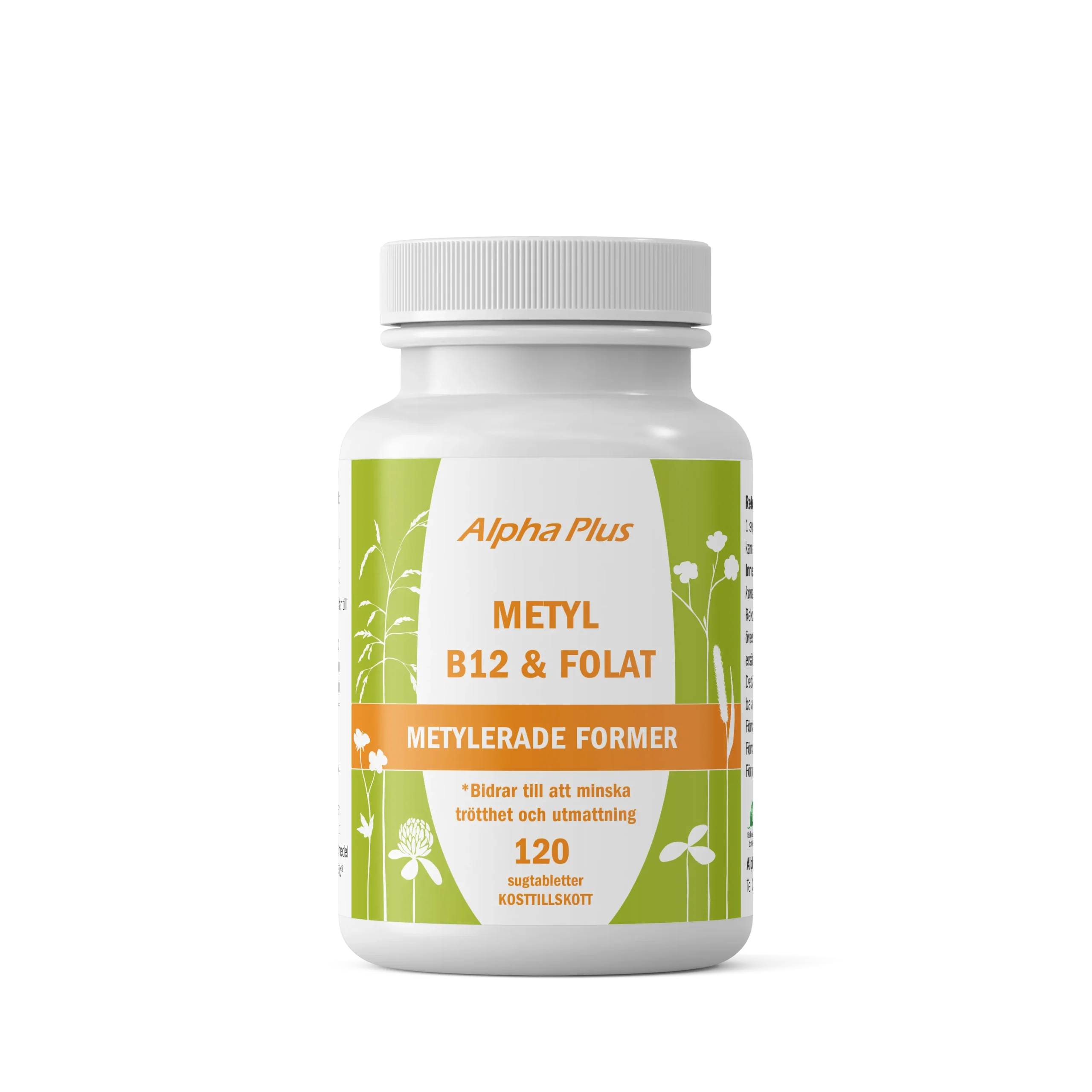 Alpha Plus B12 med Folsyra 60 sugtabletter