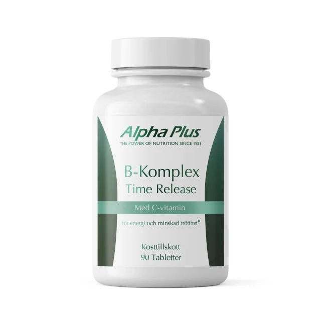 Alpha Plus B-Komplex Time Release med C-vitamin 90 tabl