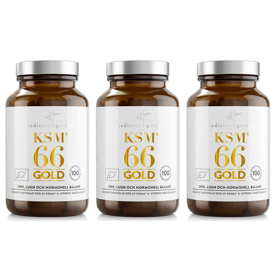 3-PACK KSM66 Gold 100 kapslar